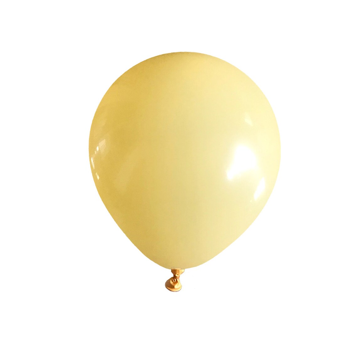 10 Inch Pastel Lemon Yellow Set of 100 Pc Macaron Latex Balloons for ...