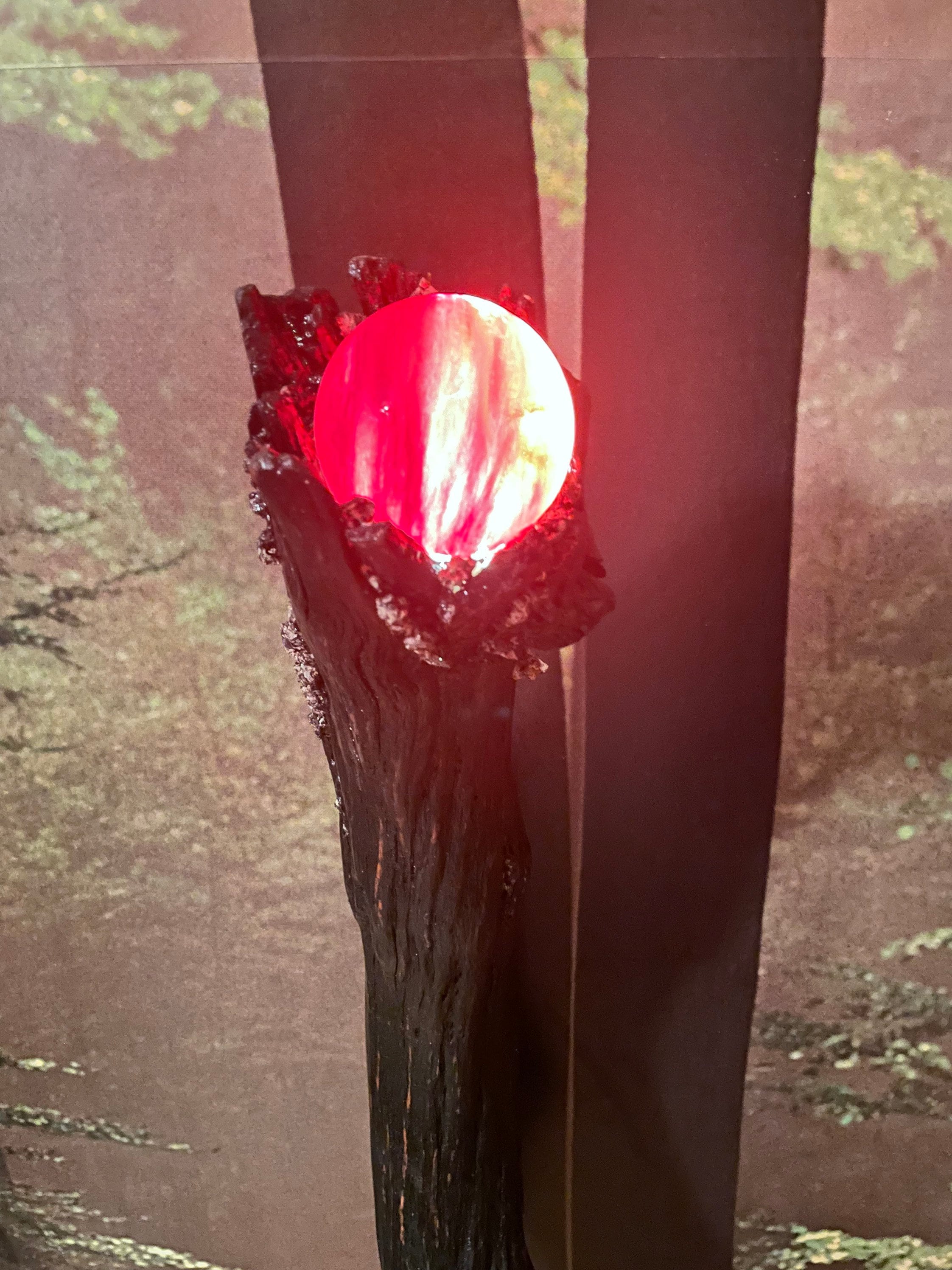 Fire Staff With Light up Crystal. Wizard Staff. Mage Staff. - Etsy