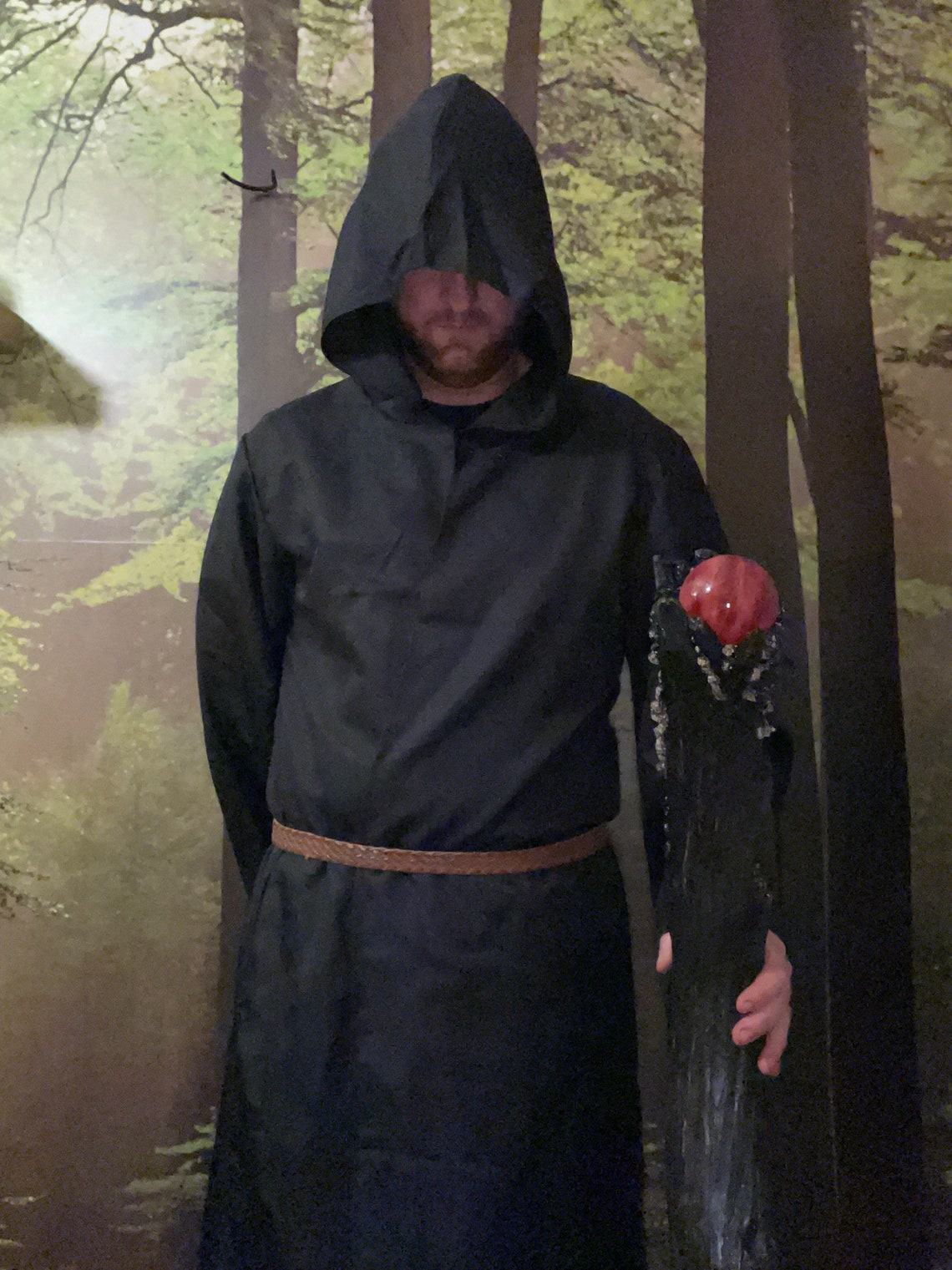 Fire Staff With Light up Crystal. Wizard Staff. Mage Staff. - Etsy