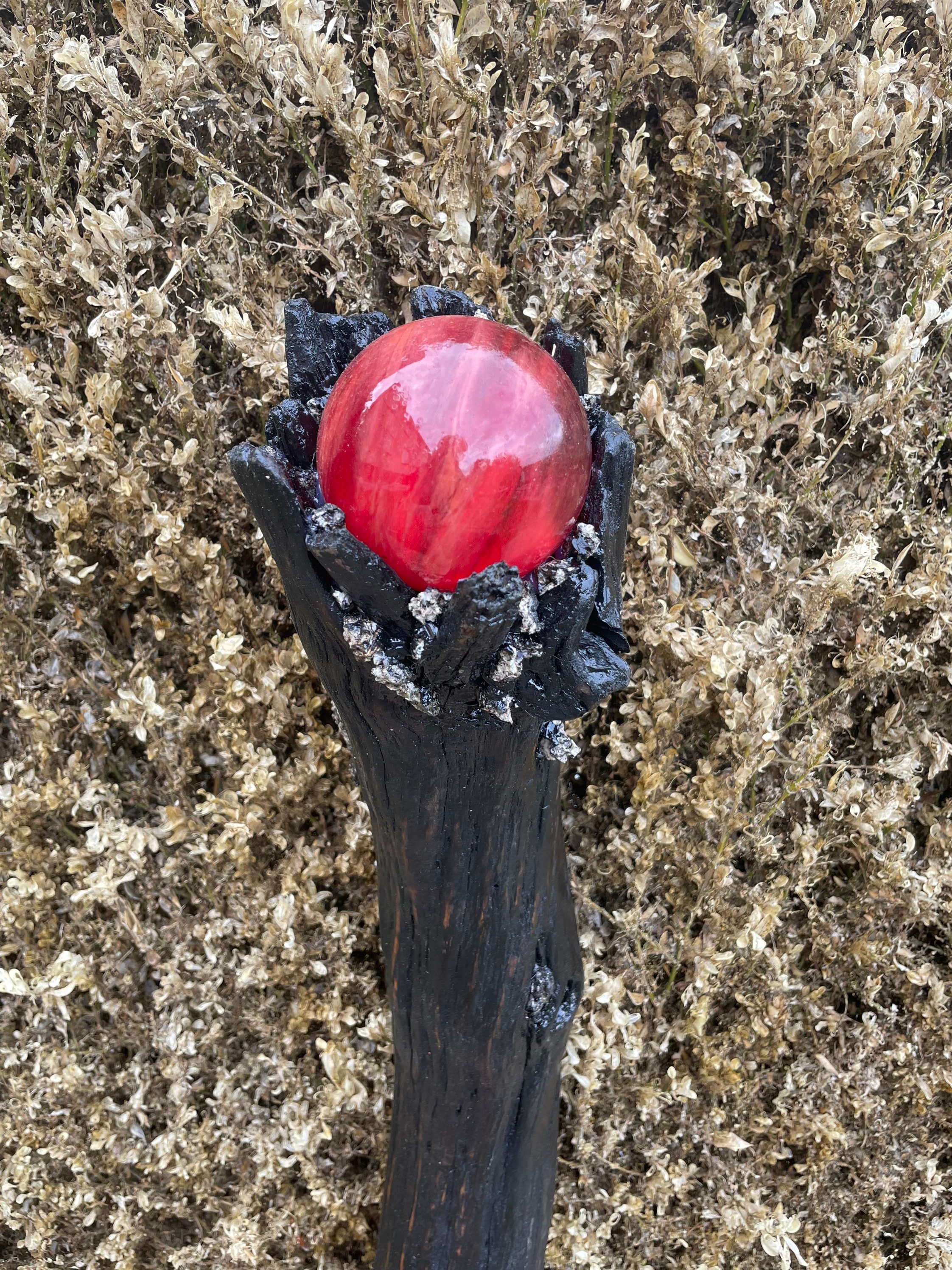 Fire Staff With Light up Crystal. Wizard Staff. Mage Staff. - Etsy