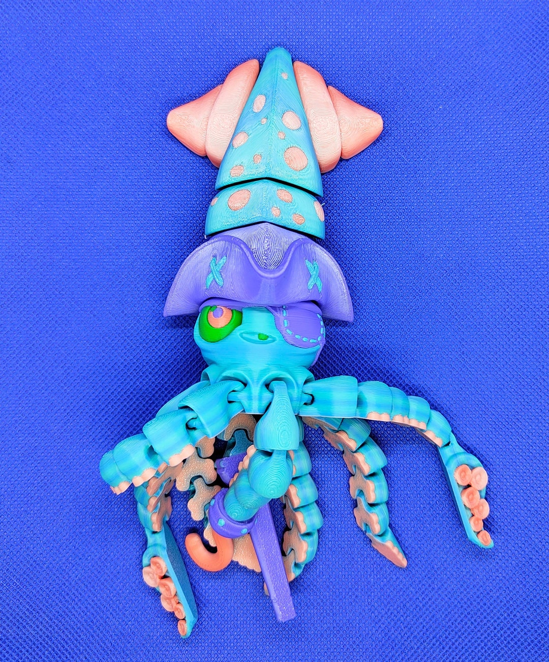 Articulated Squid Colorful 3D Printed Toy - Etsy