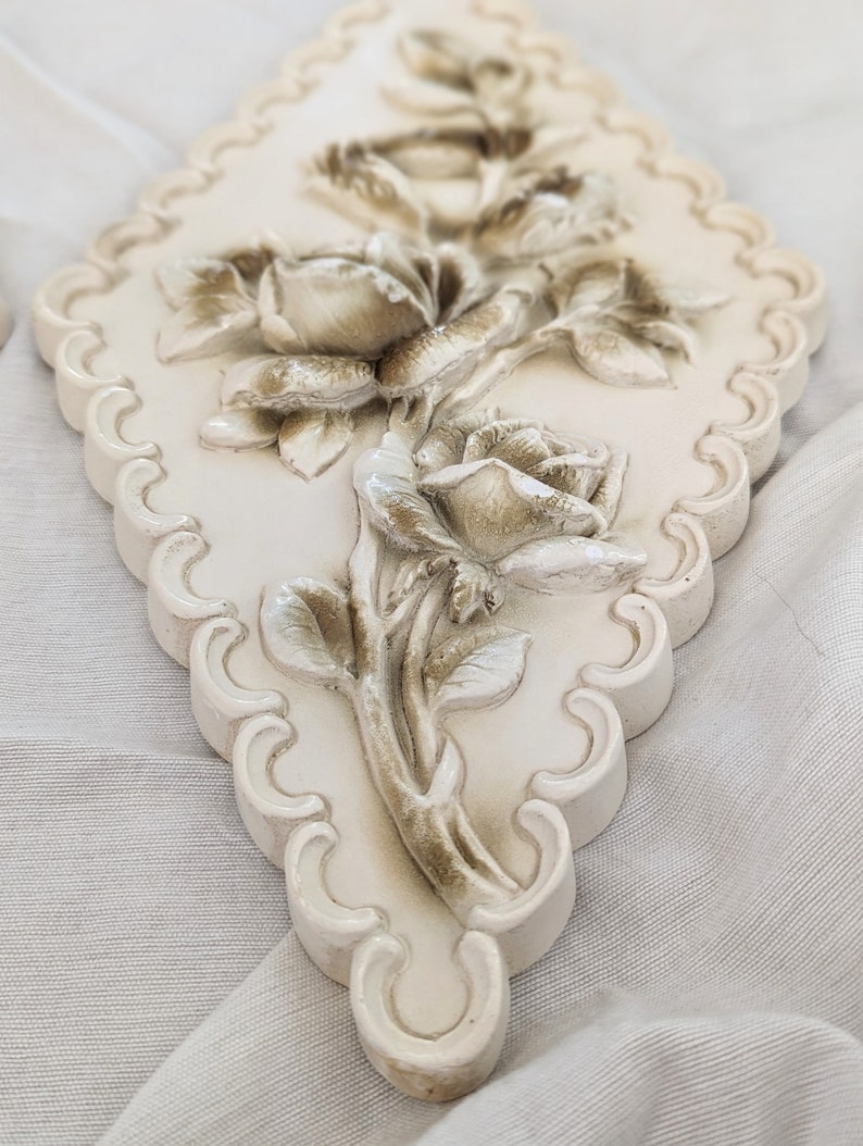 Set of 4 Diamond Chalkware Seasonal Wall Plaques - Etsy