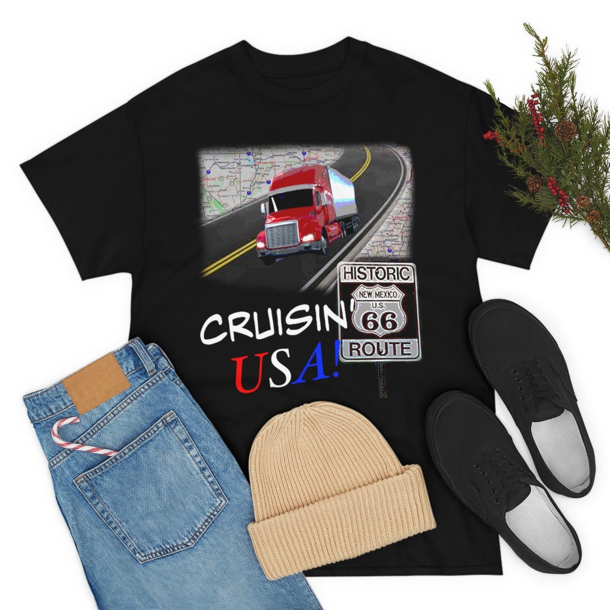 Cruisin' USA Retro Styled Route 66 Travel Highway Sign T - Etsy