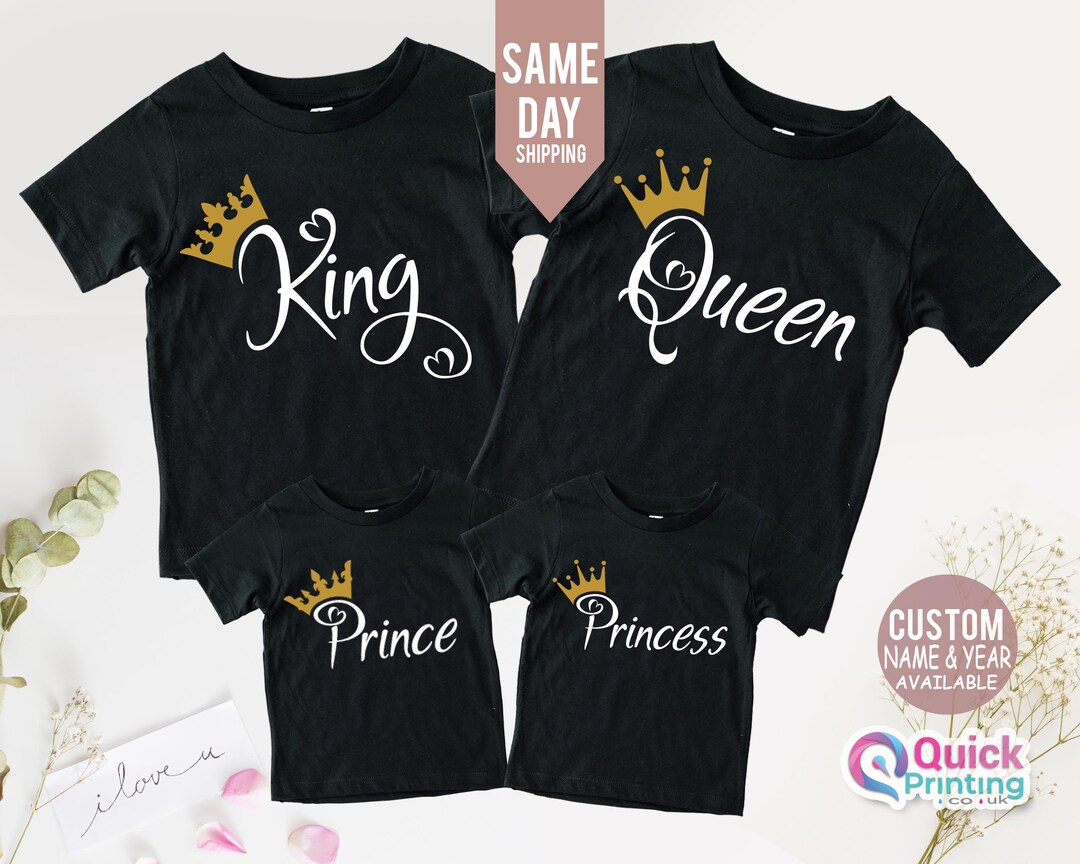 Matching King Queen Family Shirts: Royal T-shirts - Etsy