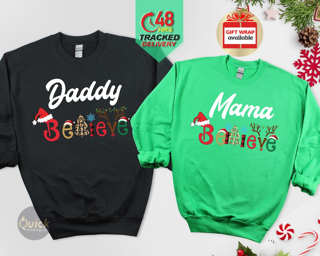 Personalised Christmas Jumpers for Women Men, Christmas Believe ...