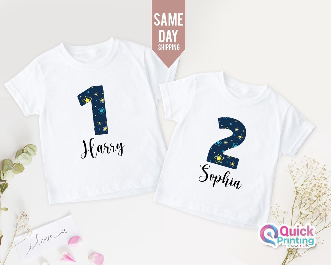 Custom Number Birthday Shirt, Custom Birthday T-shirt, Personalized ...