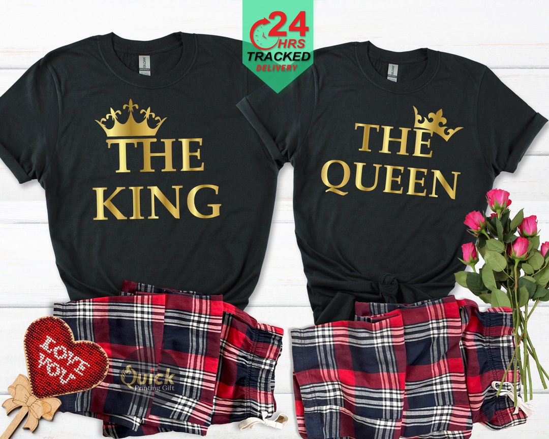 King and Queen Pyjamas: Matching Couple Loungewear Set - Etsy
