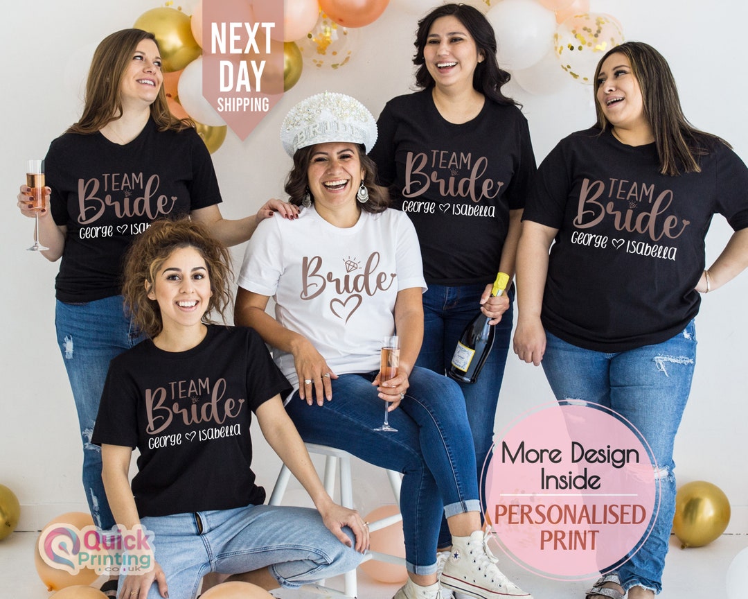 Team Bride Shirts, Bride Shirt, Bride Squad Tshirts, Hen Party T Shirts ...