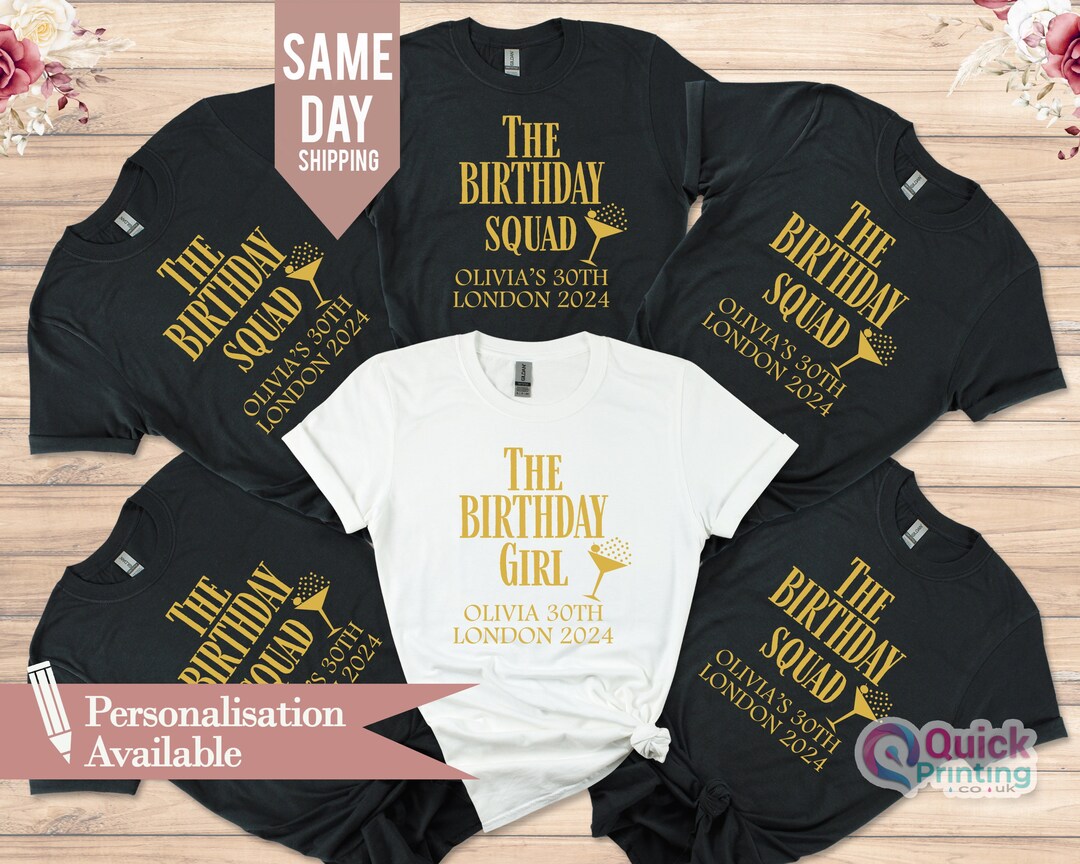 Birthday Girl Squad T-shirts, Birthday Crew Tshirt, 40th Birthday Shirt ...