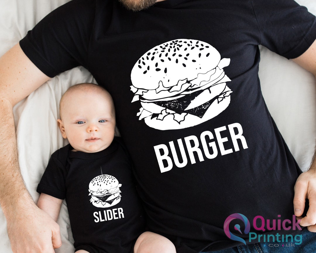 Burger & Slider Matching Dad and Baby T-shirt Set - Etsy