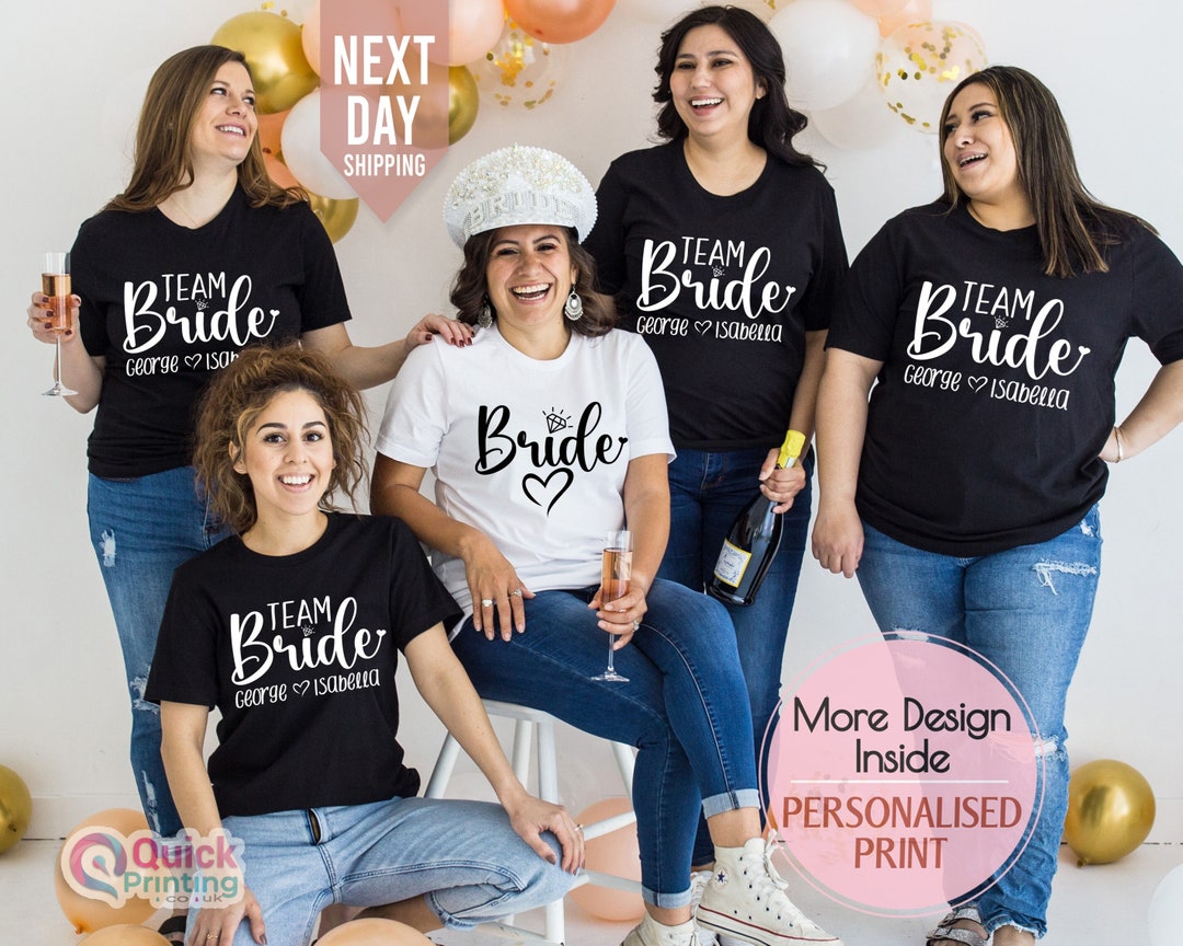 Team Bride Shirts, Bride Shirt, Bride Squad Tshirts, Hen Party T Shirts ...
