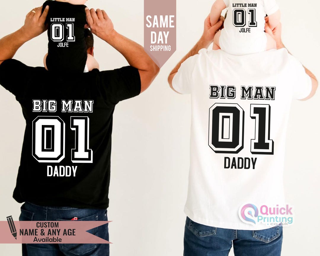 Big Man Little Man Shirt, Big Man Little Man Personalised Father's Day ...