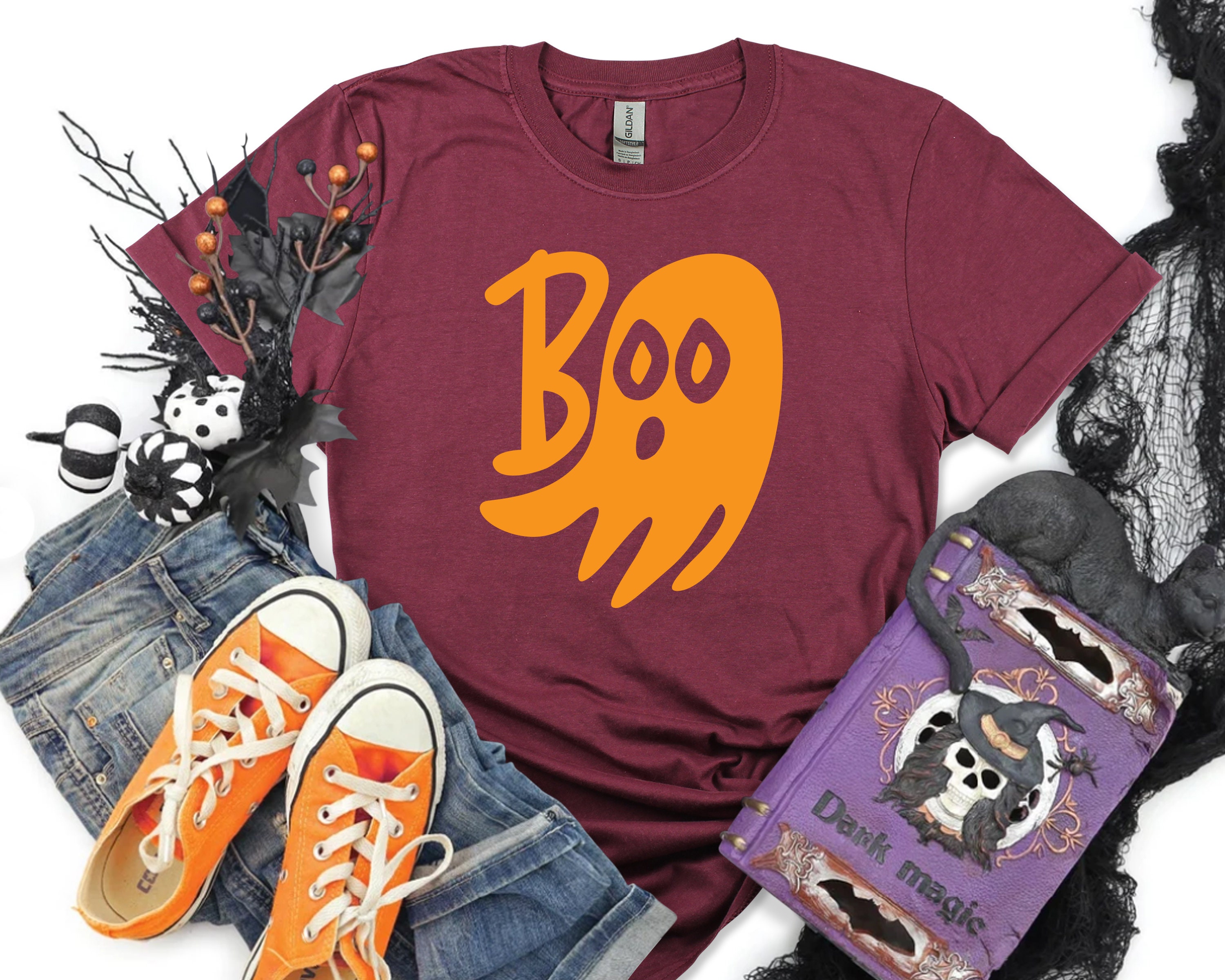 Boo tshirt Halloween shirt, ladies funny halloween tshirt, halloween ...