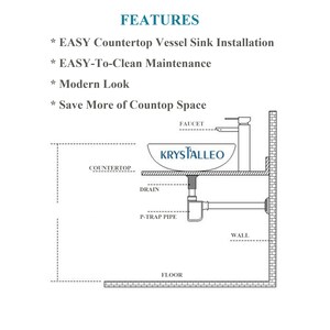 Modern Bathroom Vessel Sink Black Blue Vortex Tempered Glass Art Basin ...