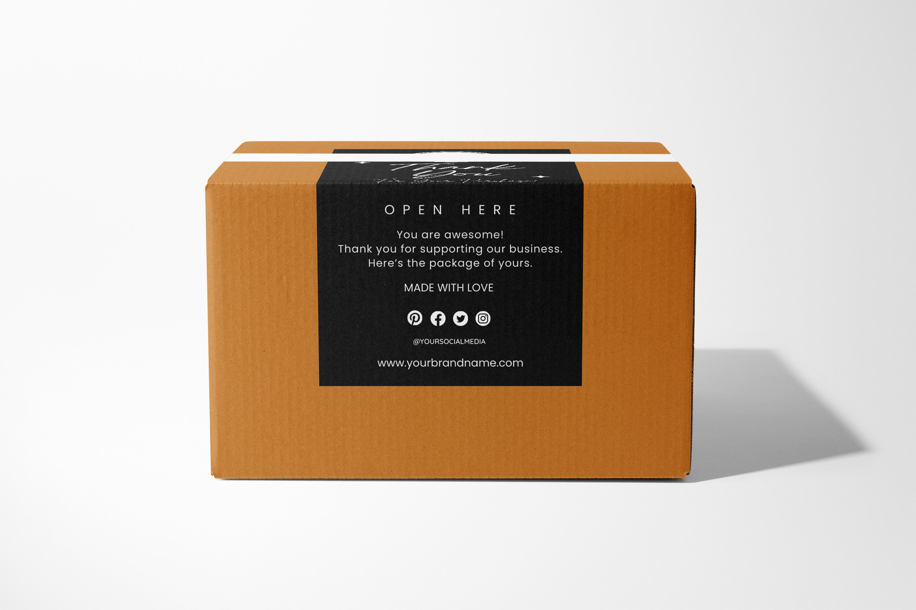 Customizable Box Label Template Personalized Branded - Etsy