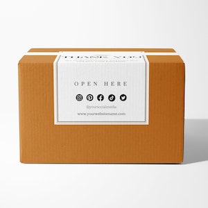 Customizable Box Label Template, Personalized Branded Packaging ...
