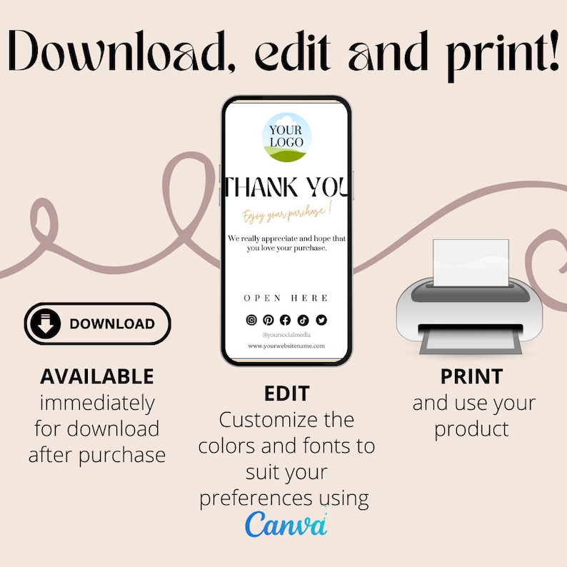 Customizable Box Label Template, Personalized Branded Packaging ...