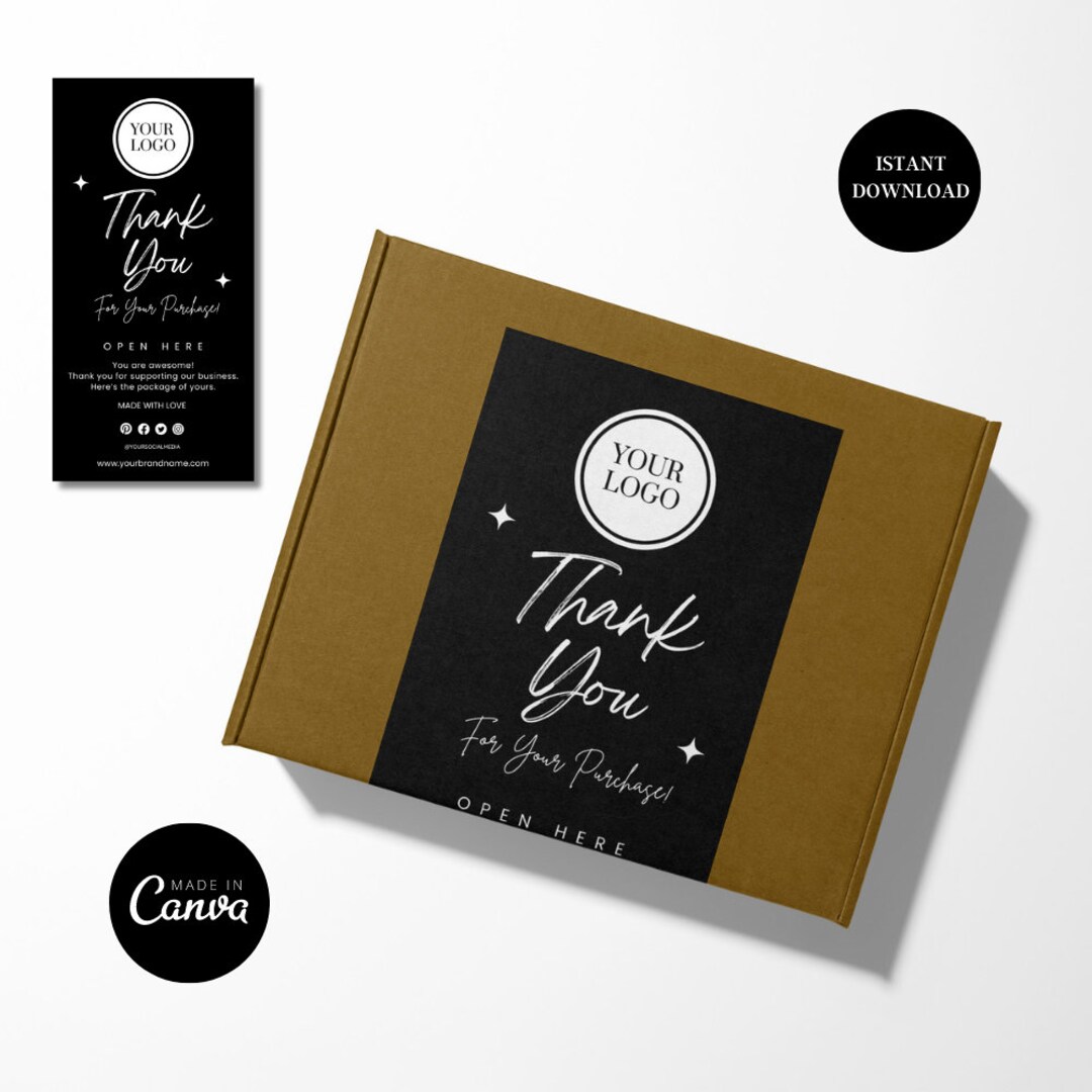 Customizable Box Label Template Personalized Branded - Etsy