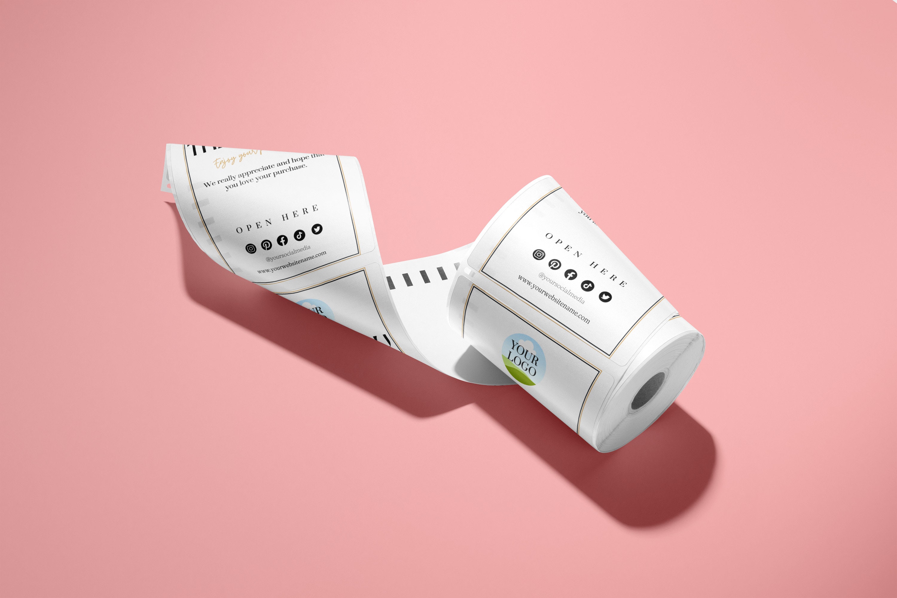 Customizable Box Label Template, Personalized Branded Packaging ...