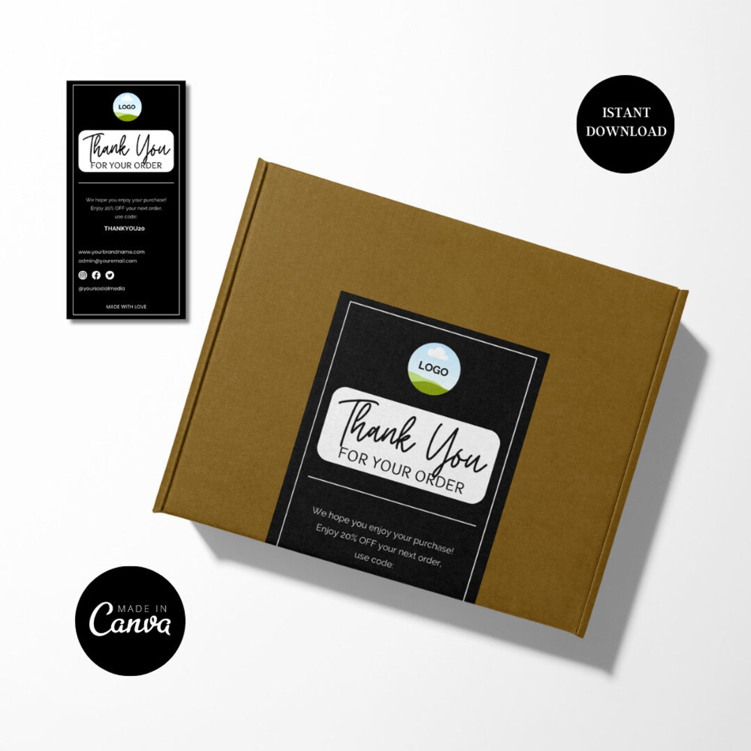 Plantilla de etiqueta de caja personalizable embalaje de - Etsy México