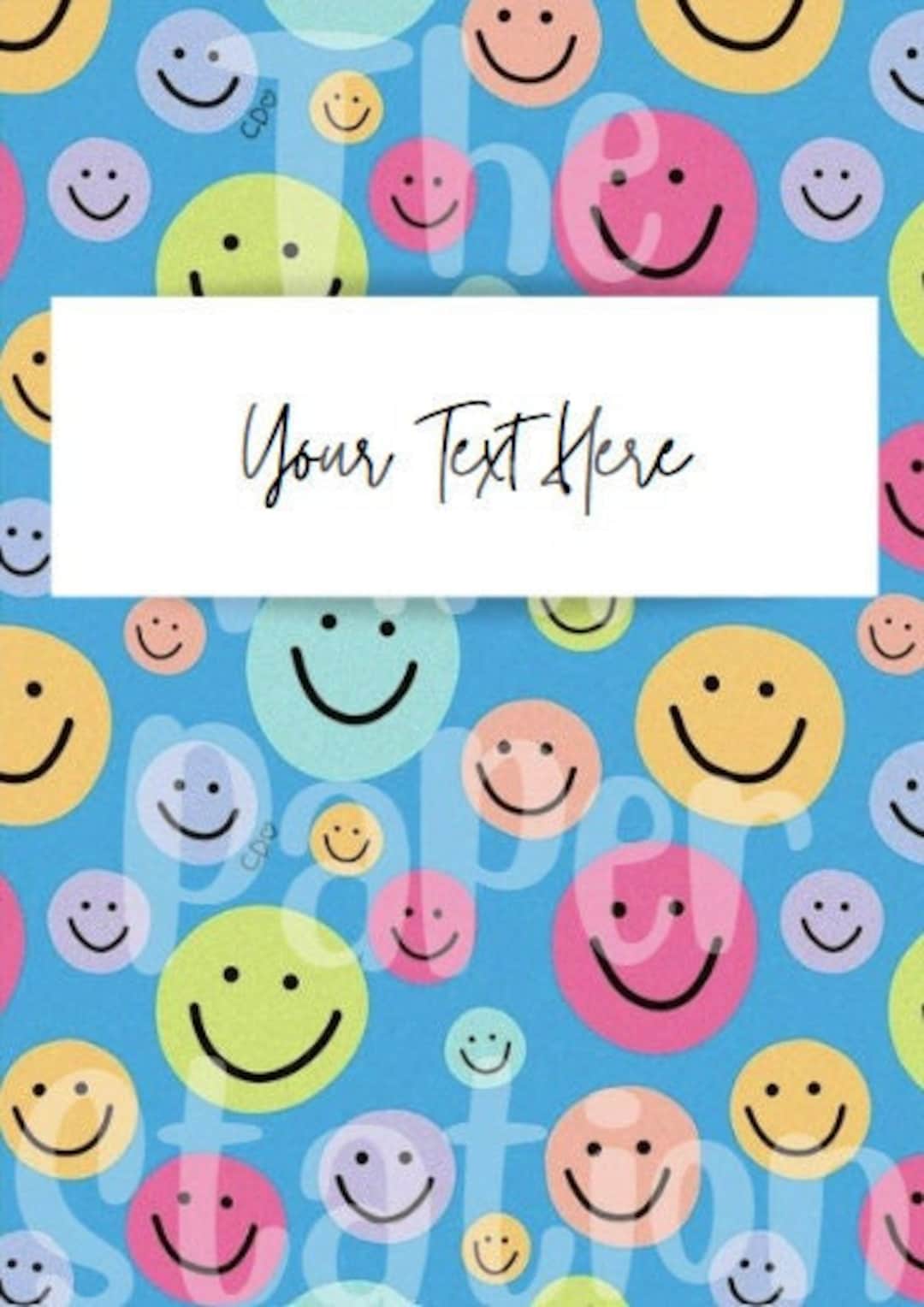 Customizable Smiley Binder Cover - Etsy