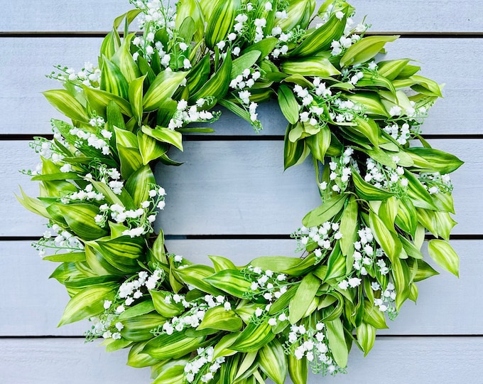 Lily of the Valley Elegant Wreath for Front Door or Interior, Year ...