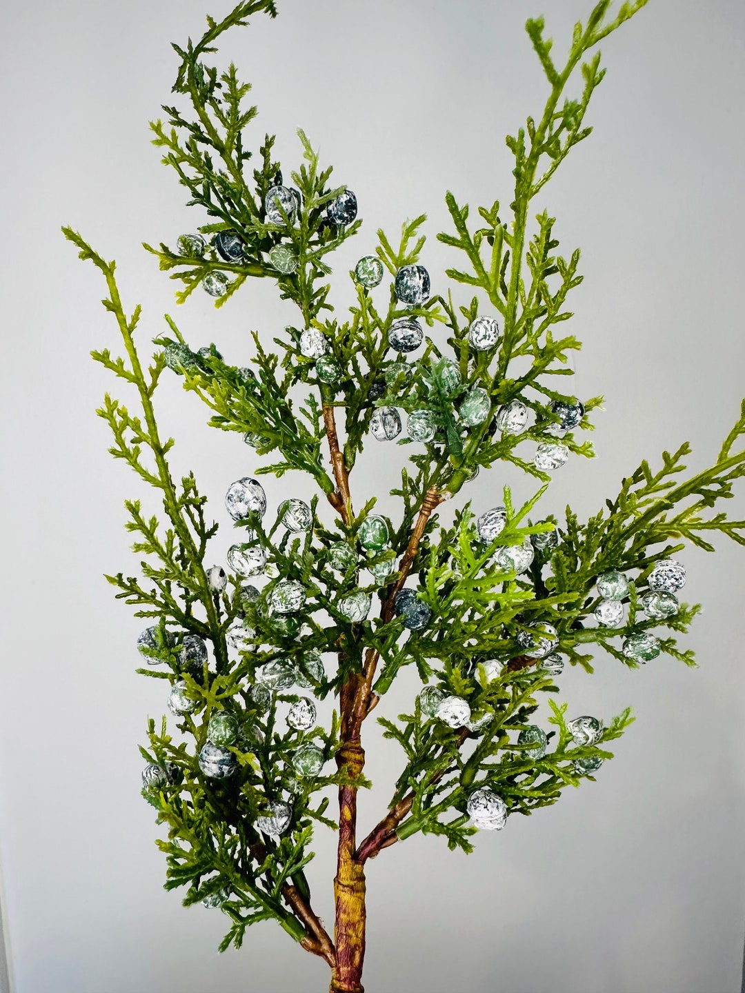 Artificial Seeded Juniper Spray, Winter Evergreens for Wreath Making ...