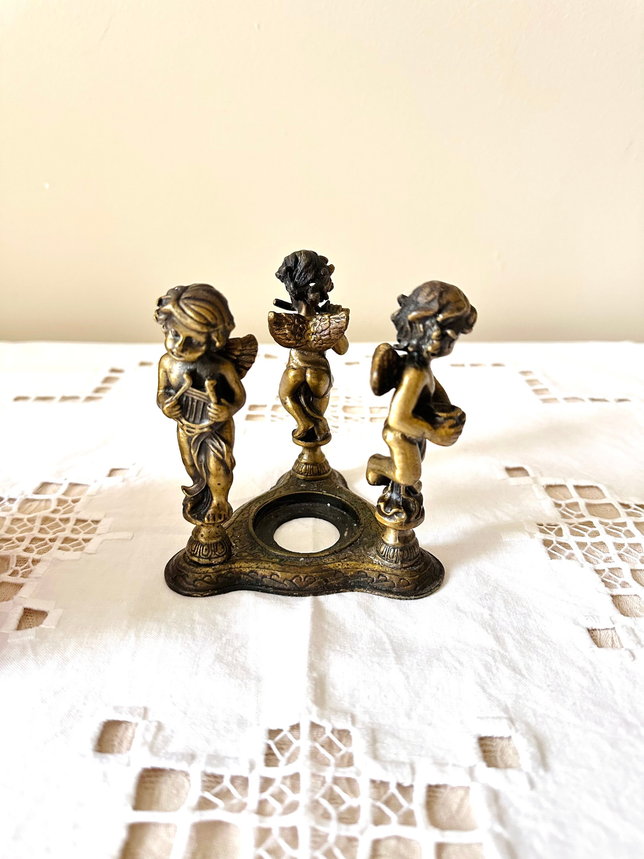 Vintage Copper Angels Display Holder With a Polished - Etsy