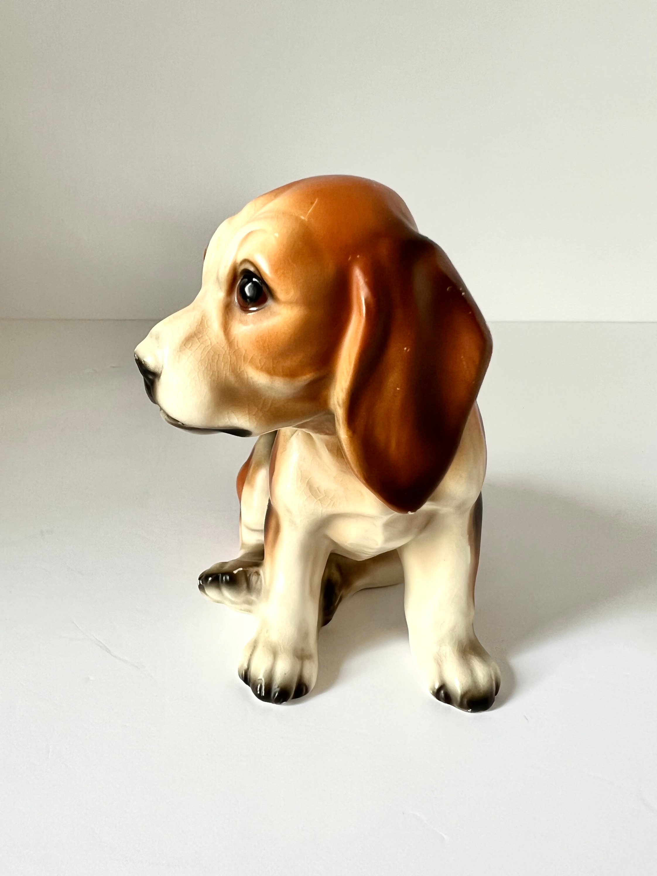 Vintagemcm Beagle Dog Figurine Made in Japan Porcelain Hand Painted ...