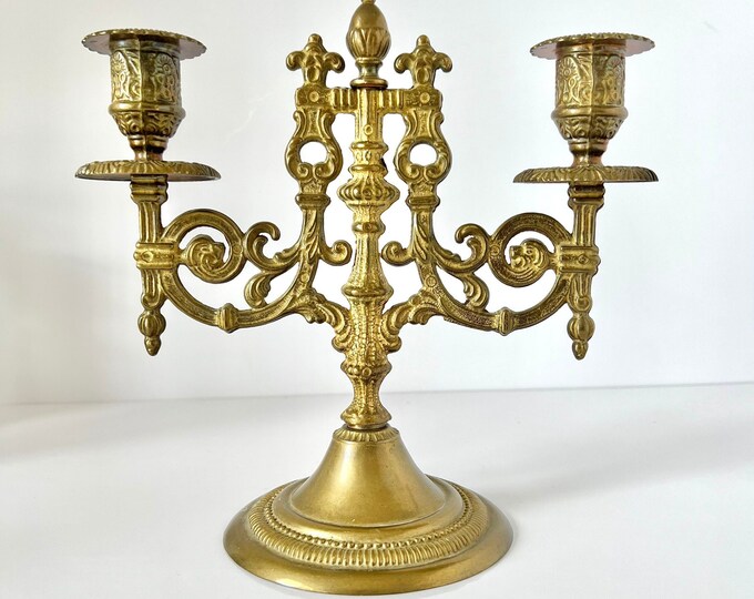 Antique French Ornate Bronze Candelabra Circa 1930s Signed by LL ...