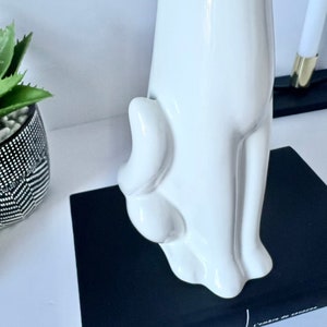 Vintage White Cat Figurine MCM Home Decor Porcelain Figure Mid Century ...