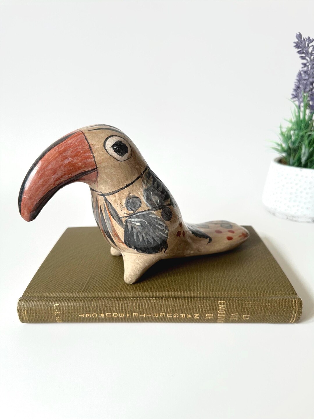 1950s Hand Painted El Palomar Ken Edwards Mexican Pottery Toucan Bird ...