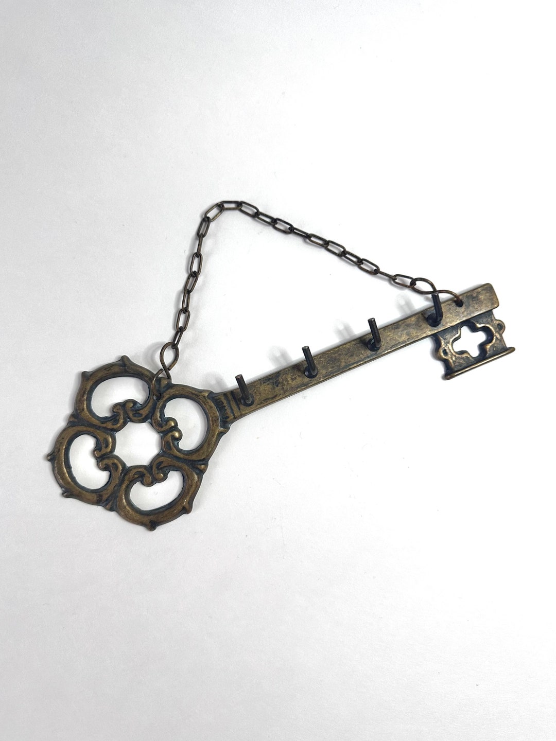 Vintage Bronze Skeleton Key Wall Hanging | Key Holder | Retro Modern ...