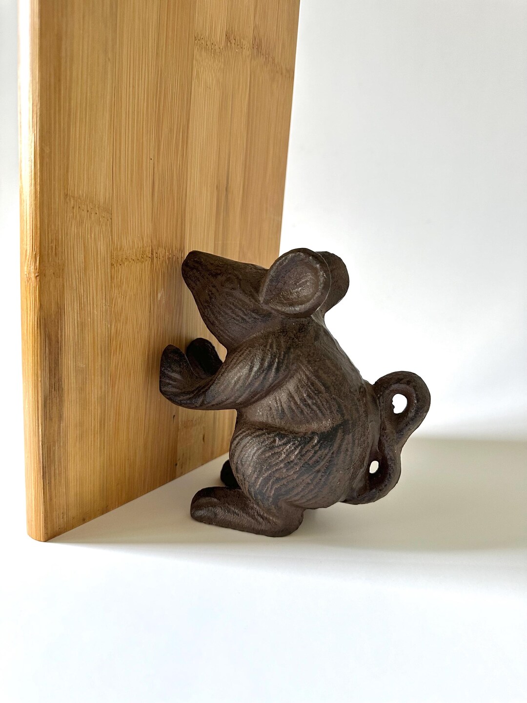 Vintage Heavy Cast Iron Mouse Sitting Upright With Paws Positioned to ...