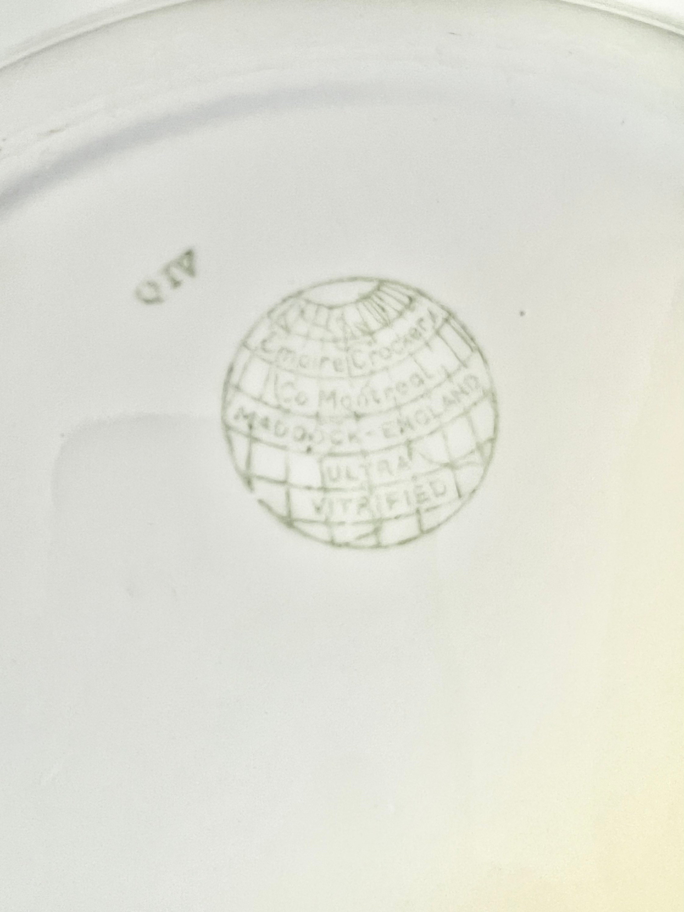 Vintage John Maddock & Sons Red and White Royal Ultra Vitrified China ...