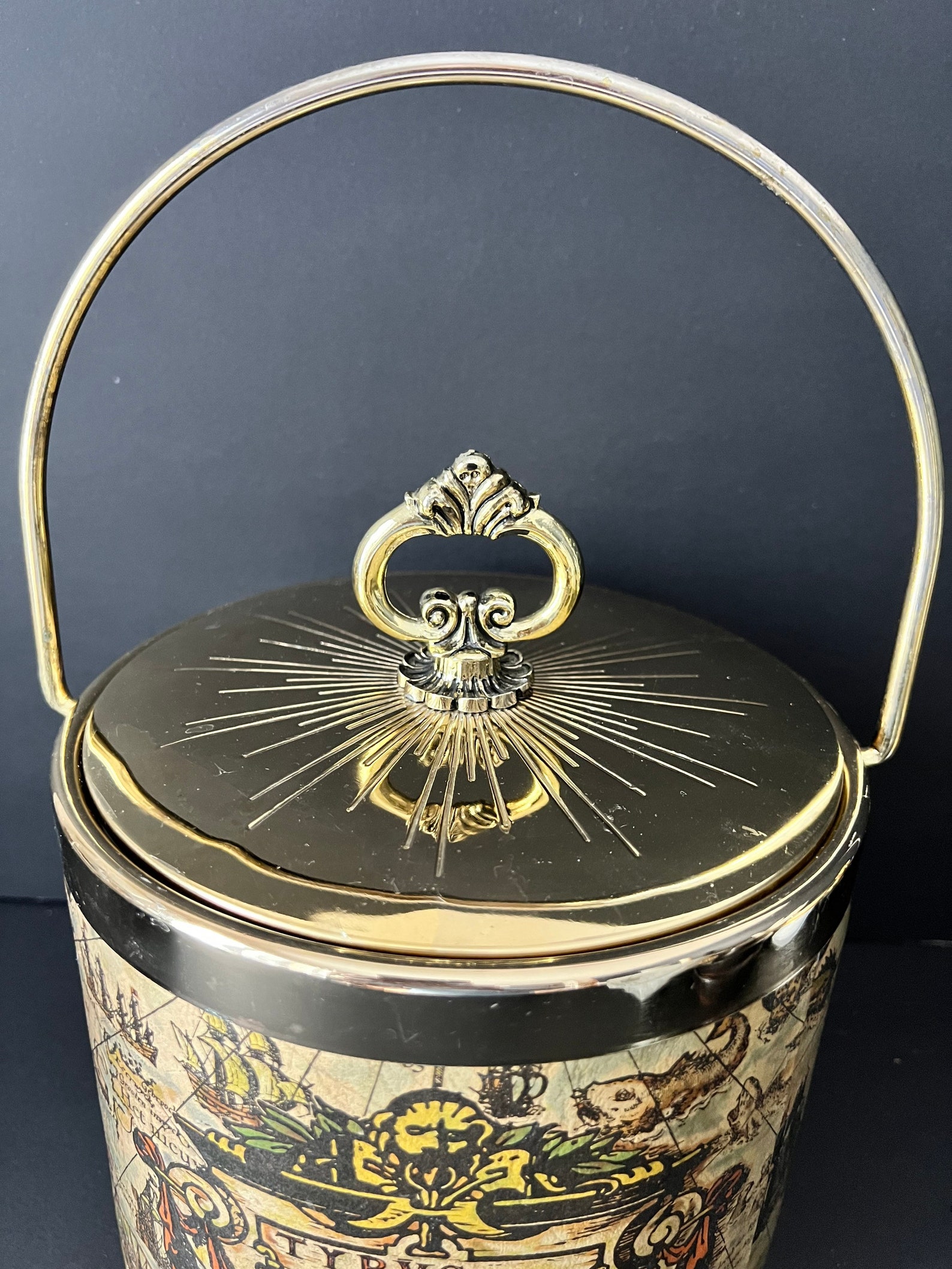 MCM World Map Ice Bucket | Made in Japan | Vintage Barware - Etsy