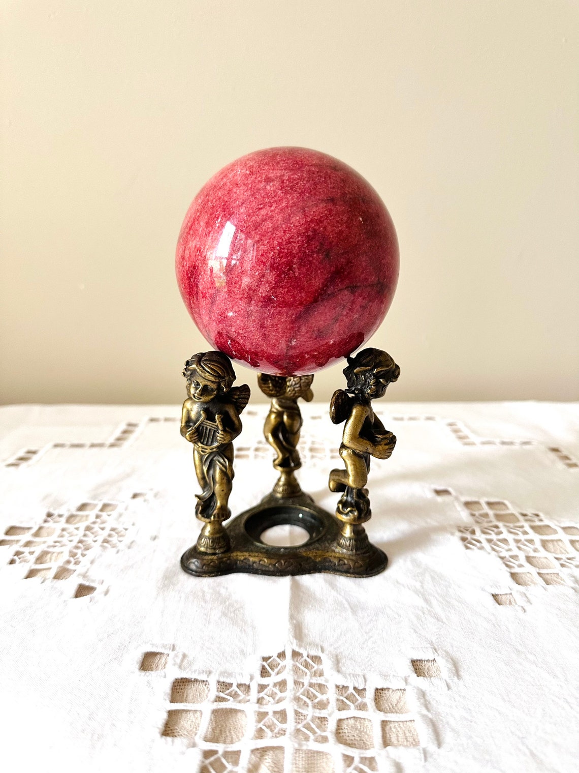 Vintage Copper Angels Display Holder With a Polished - Etsy