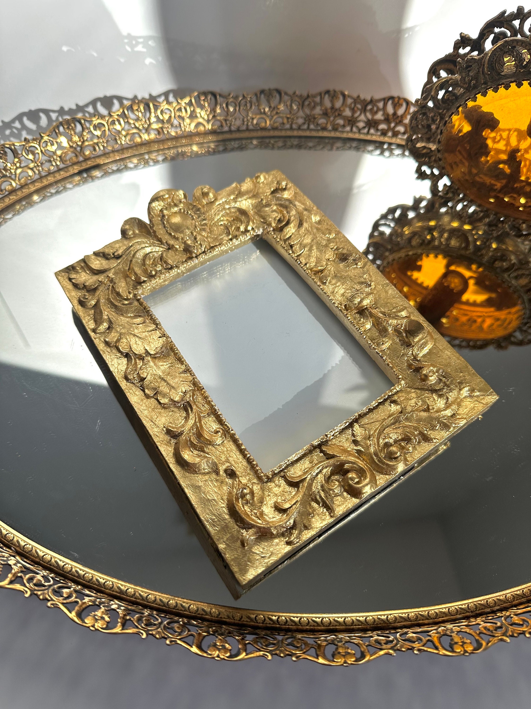 Vintage Gold Leaf Plated Victorian Photo Frame Casa Elite Photo Frame ...