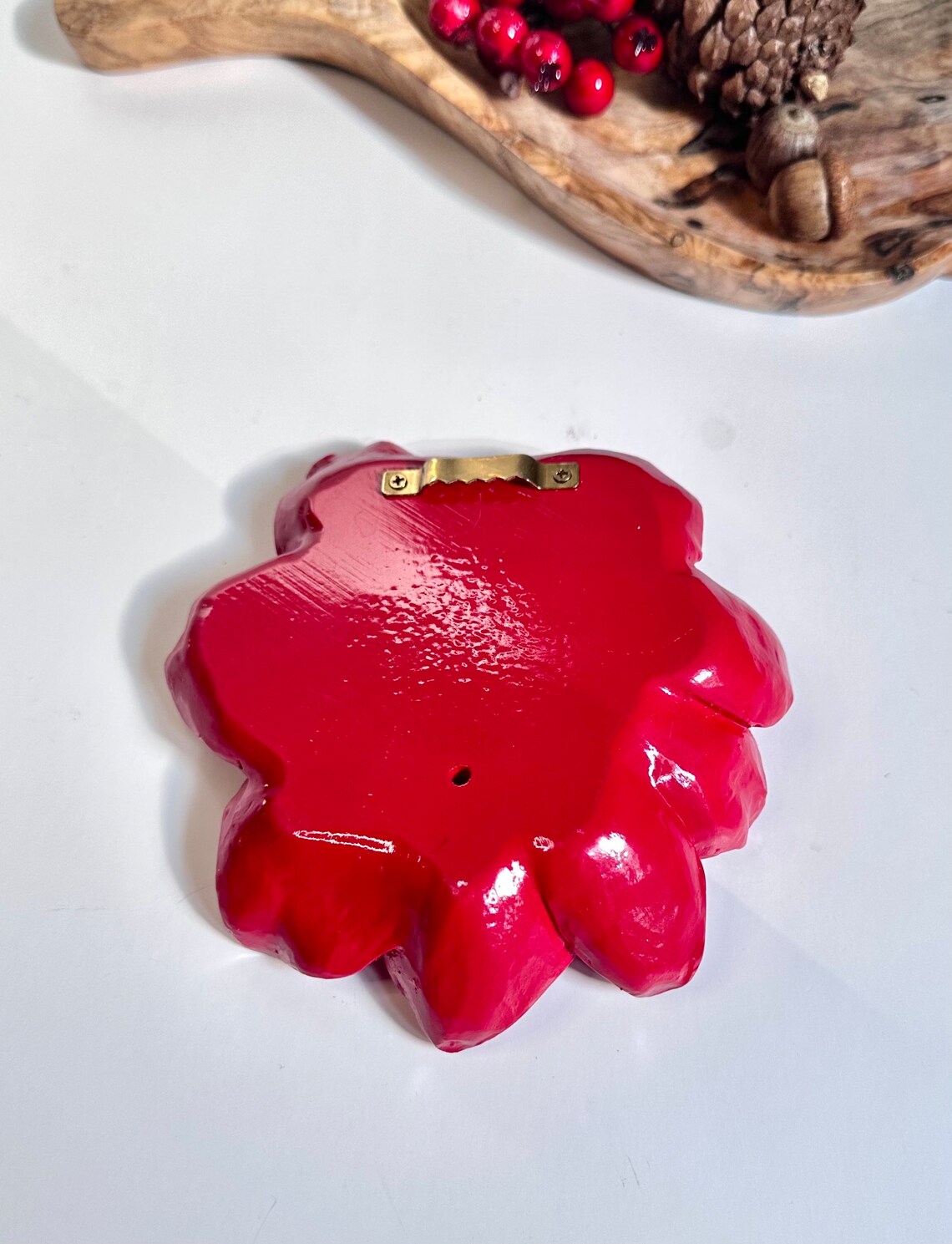 Beautiful Ruby Red Resin Flower Wall Decor - Etsy
