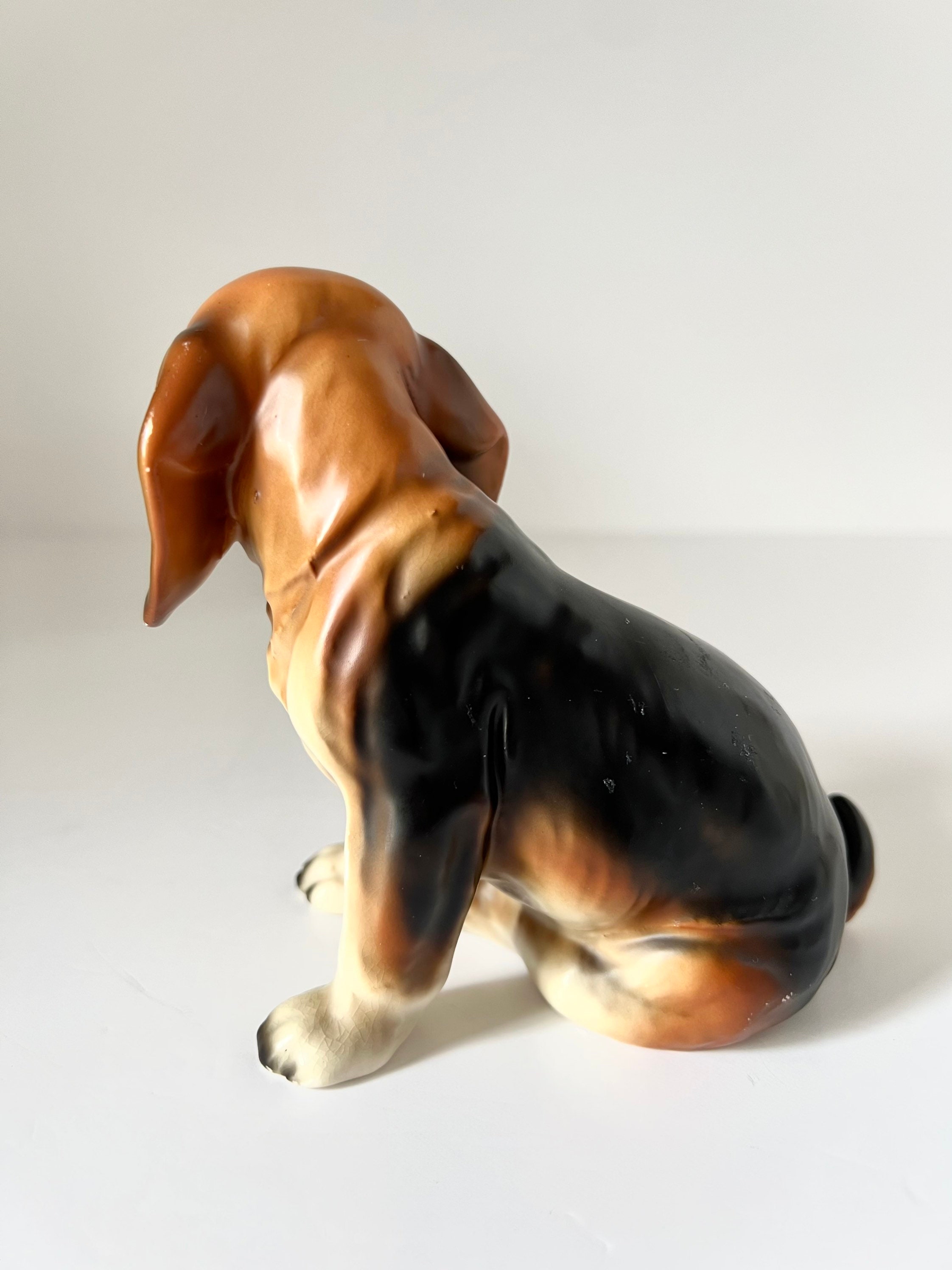 Vintagemcm Beagle Dog Figurine Made in Japan Porcelain Hand Painted ...