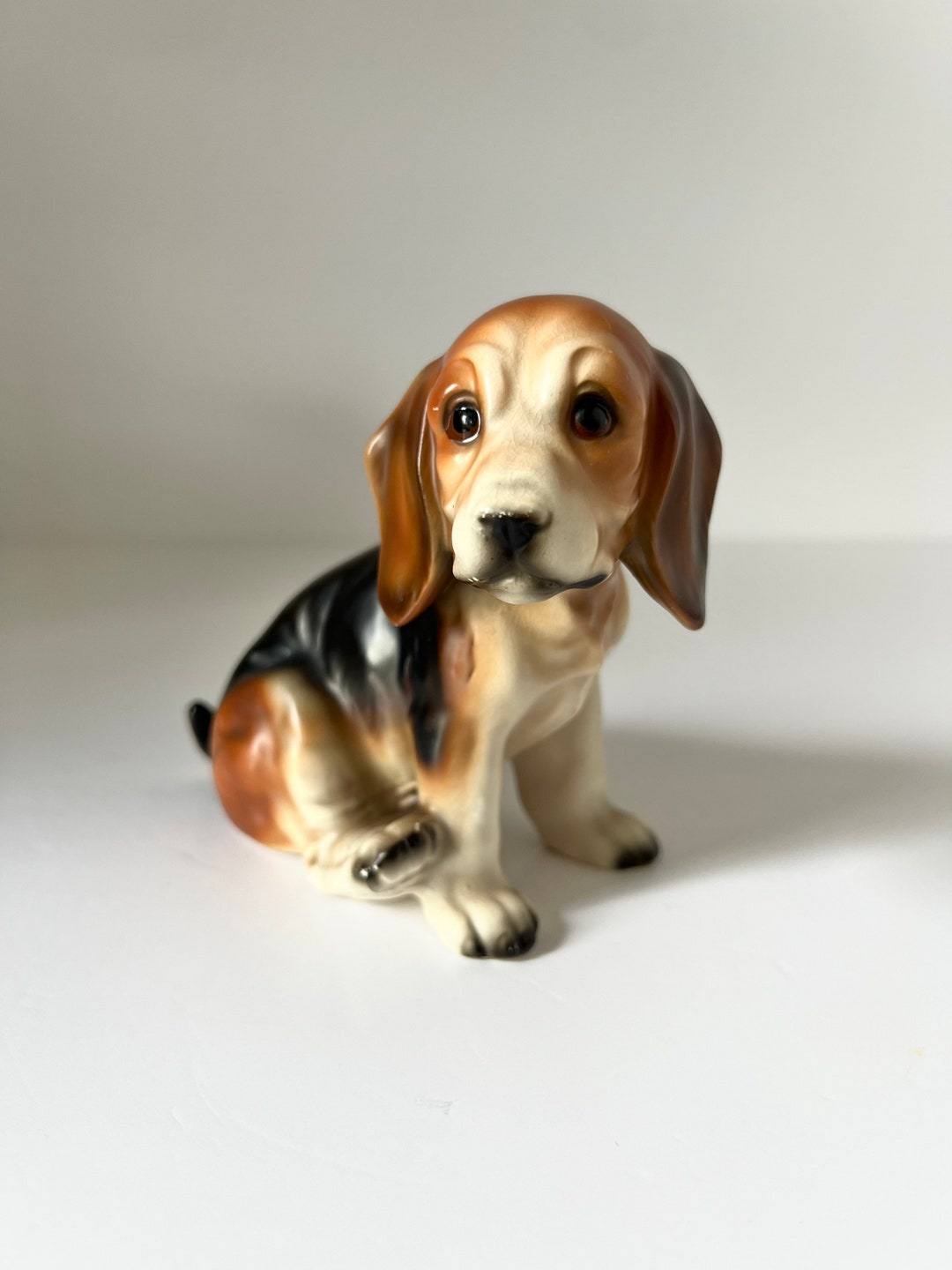 Vintagemcm Beagle Dog Figurine Made in Japan | Porcelain Hand Painted ...