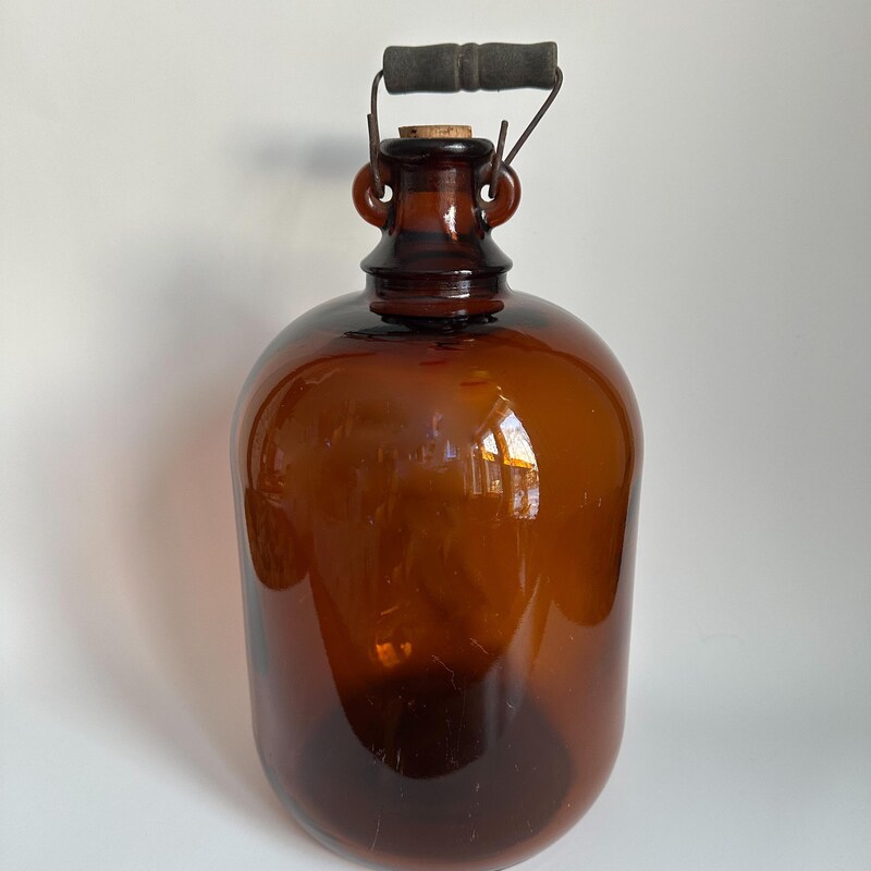 Amber Glass Jug - Etsy