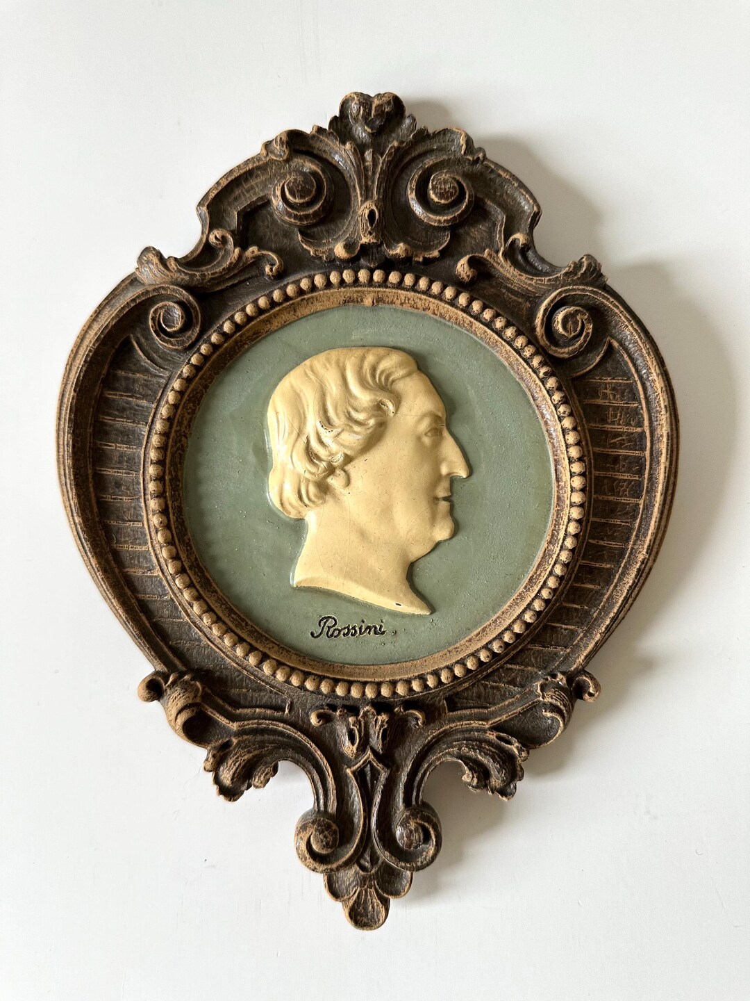 Vintage Italian Composer Gioacchino Rossini Portrait Medallion 1792 ...