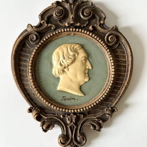 Vintage Italian Composer Gioacchino Rossini Portrait Medallion 1792 ...