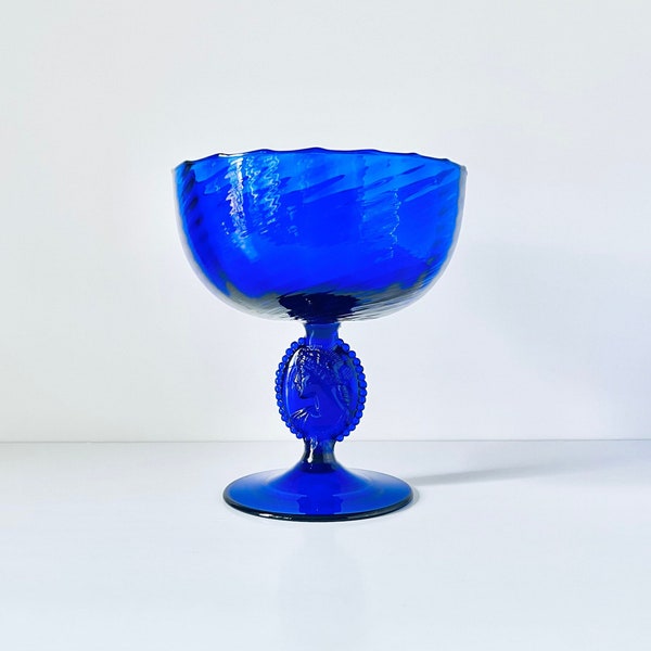 Blue Glass Compote - Etsy