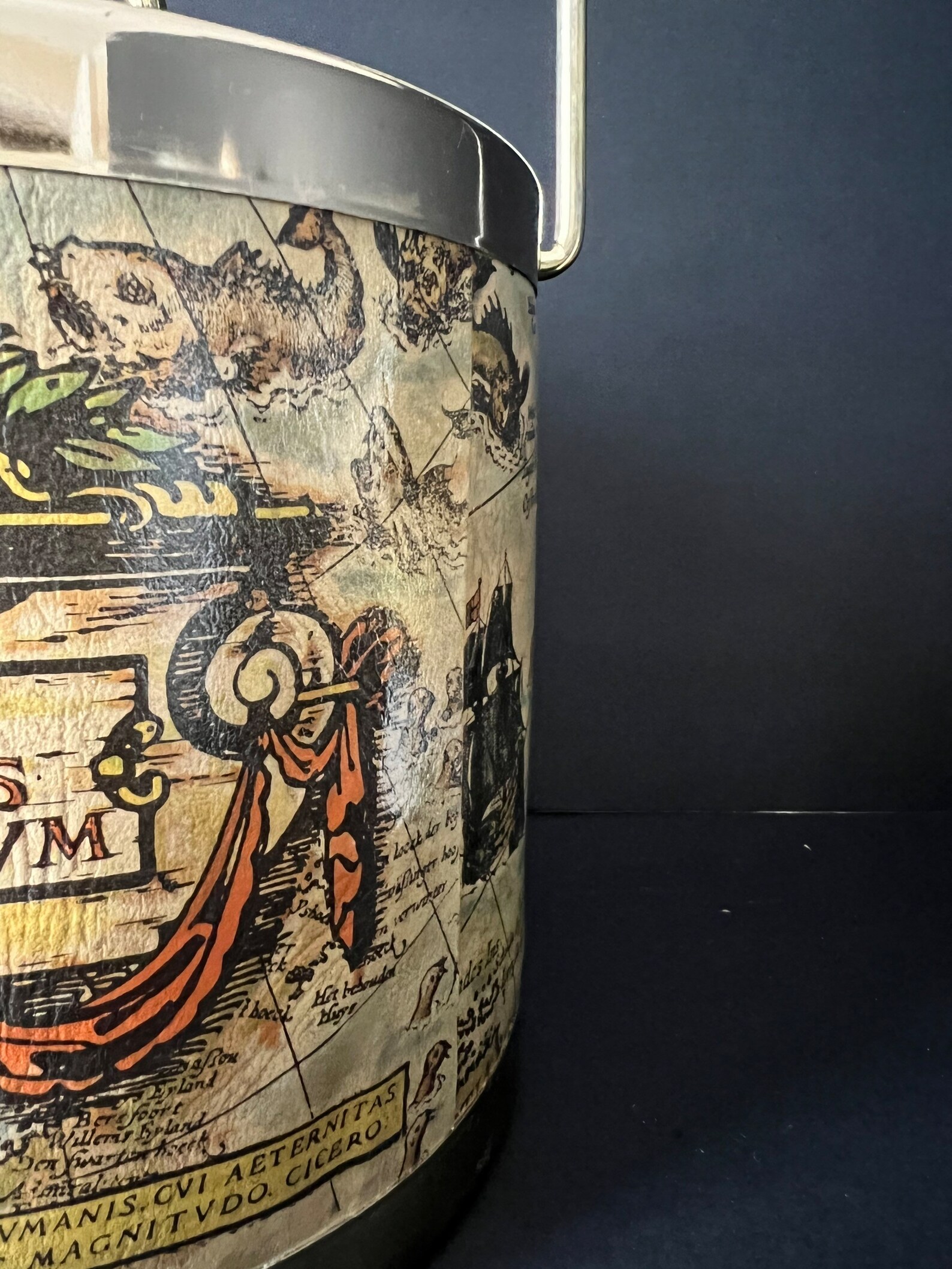 MCM World Map Ice Bucket | Made in Japan | Vintage Barware - Etsy