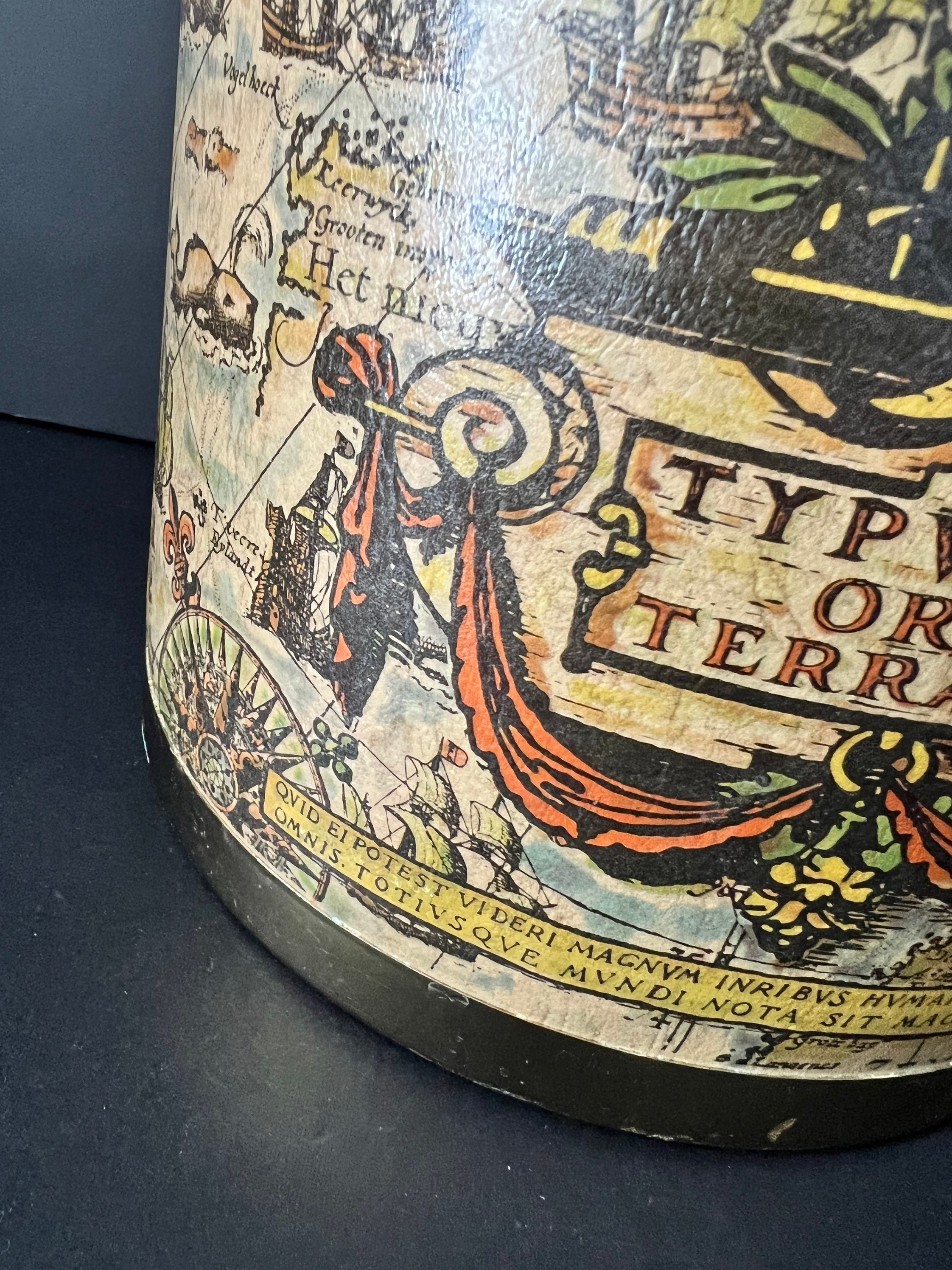 MCM World Map Ice Bucket Made in Japan Vintage Barware - Etsy