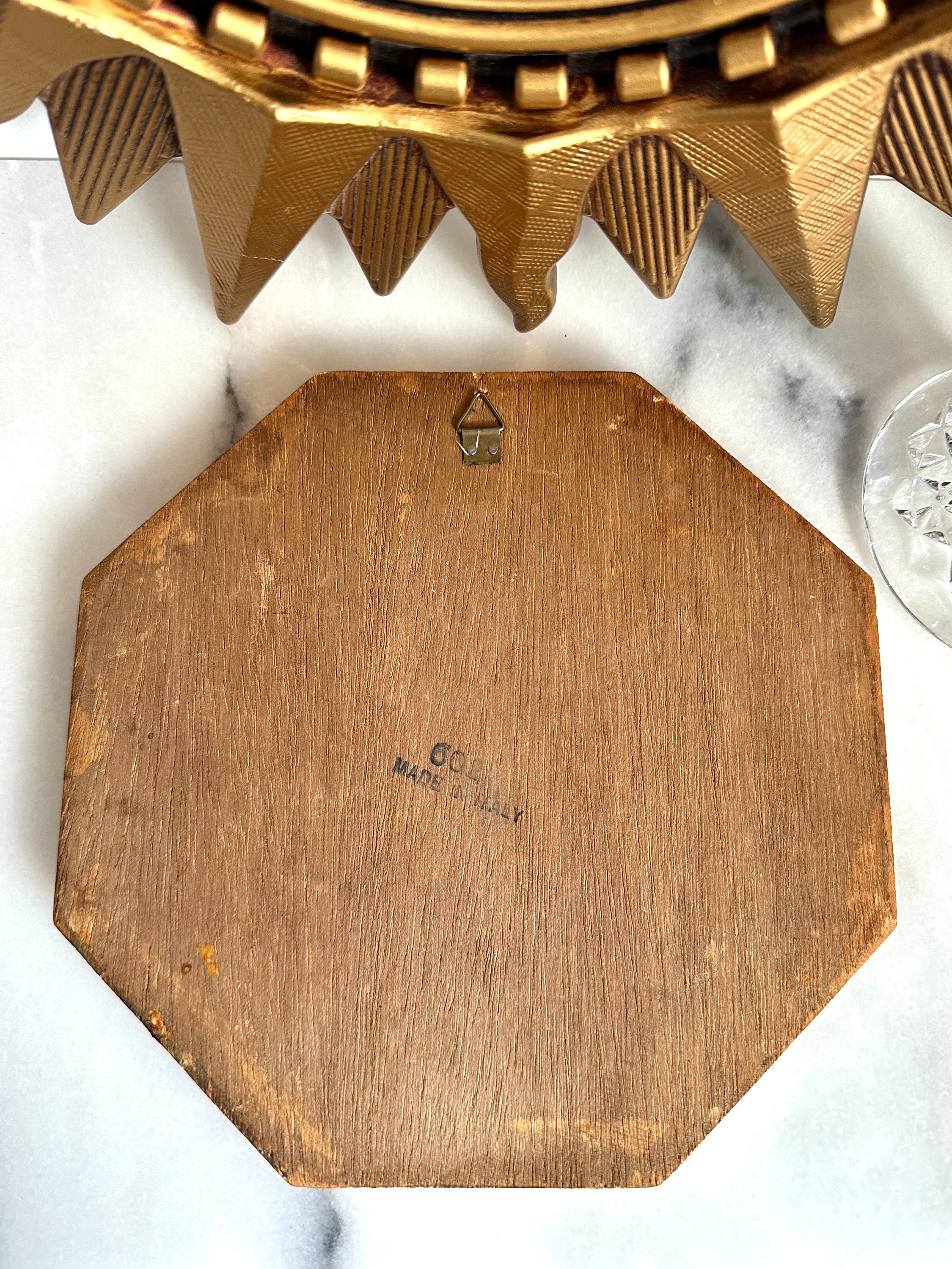 Vintage Italian Florentine Renaissance Gilded Octagonal Wood Plaque ...