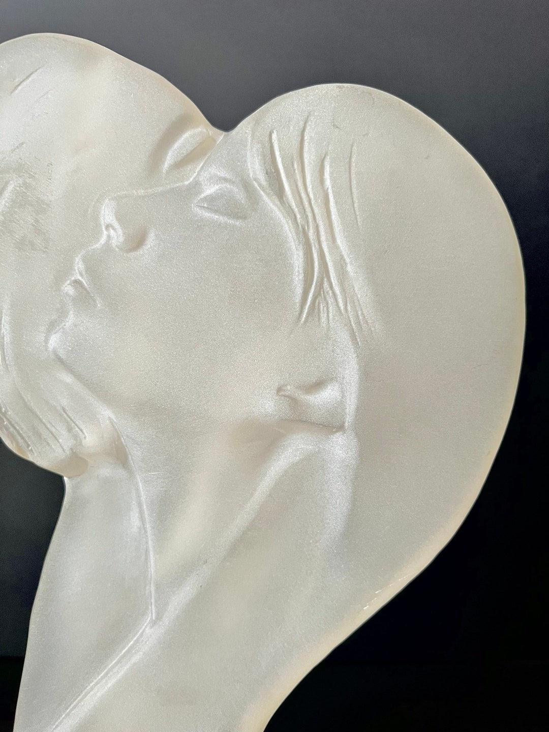 Rare Frosted Lucite Figures Embracing Sculpture by Austin Productions C ...