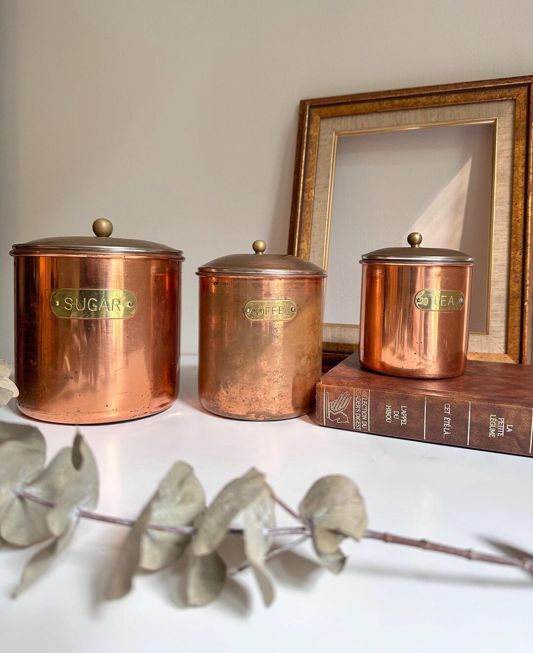 Vintage Copper Spice Jars Copper Canisters Rustic Home Copper Pots - Etsy